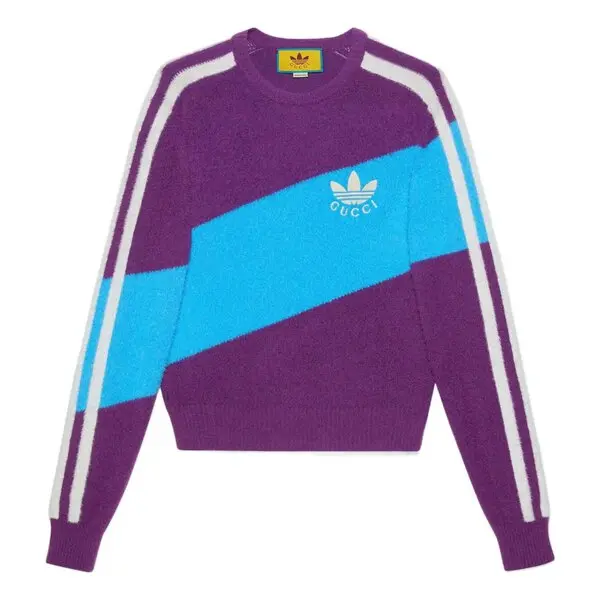 Gucci X Adidas Wool Sweater - Purple/light Blue