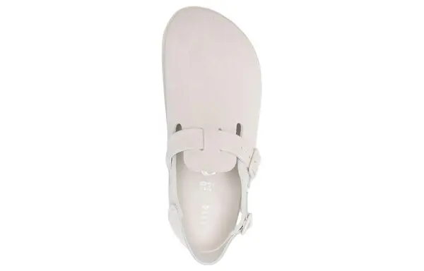 BIRKENSTOCK Suede Leather Sandals With Buckle Detail - White