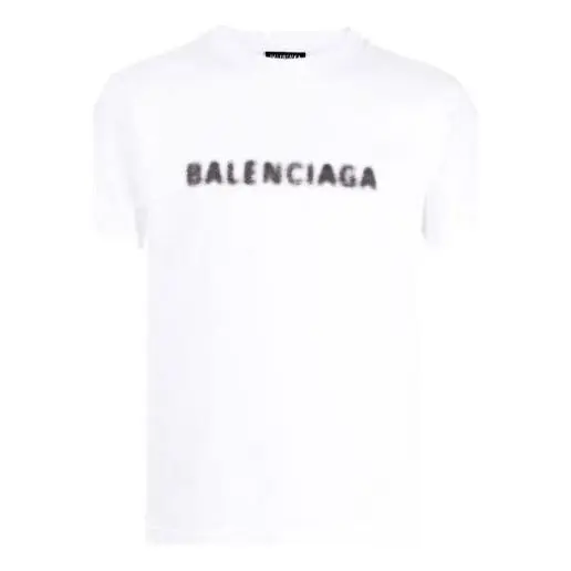 Balenciaga Blurred Logo T-shirt - White/black