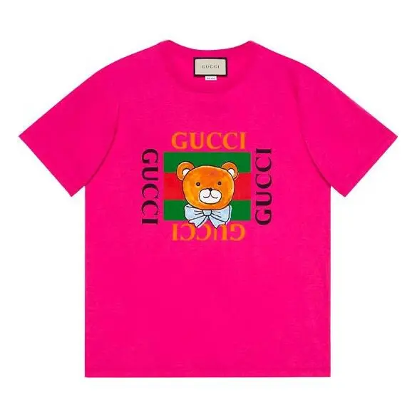Gucci Short Sleeve Crew Neck T-shirt - Purplered