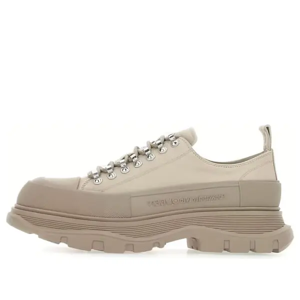 Alexander McQueen Tread Slick Lace Up Sneakers - Beige
