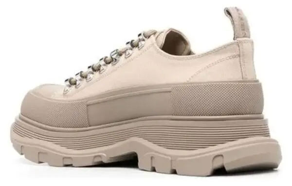Alexander McQueen Tread Slick Lace Up Sneakers - Beige