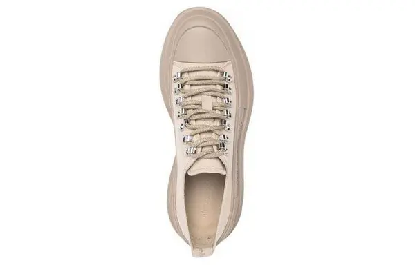 Alexander McQueen Tread Slick Lace Up Sneakers - Beige
