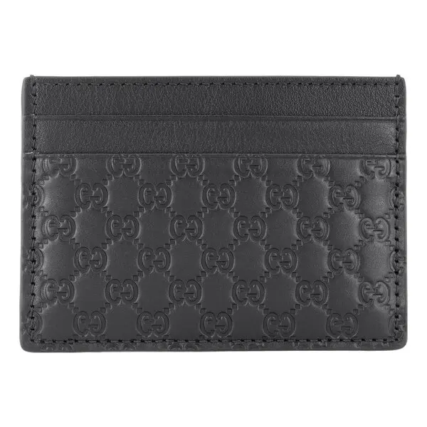 Gucci Card Case Microguccissima - Black