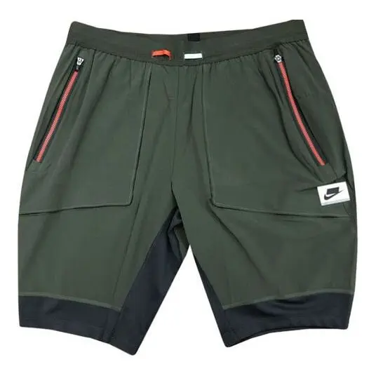 Nike Hybrid Splicing Quick Dry Breathable Sports Shorts Green - Multi-color
