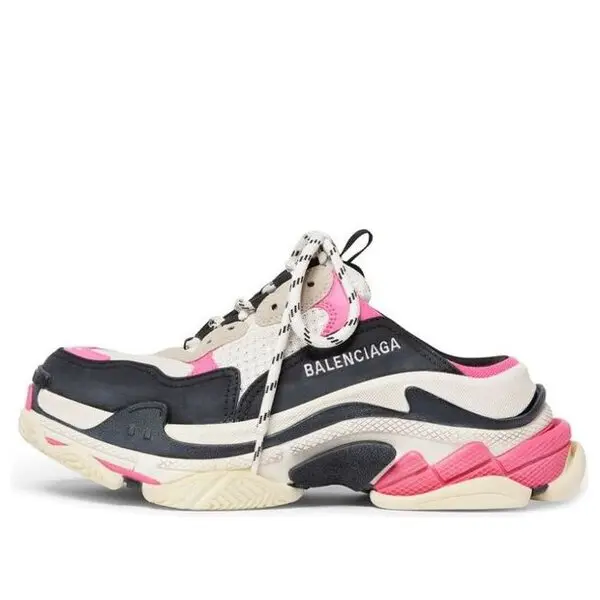 Balenciaga Triple S Mules - White/black/pink