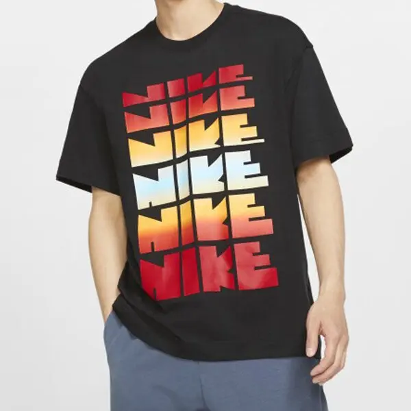 Nike Graphic Print Short Sleeve T-shirt - Black
