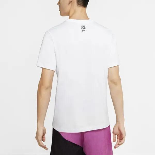 Nike Basketball Graphic Print Short Sleeve Tee - White