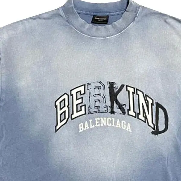 Balenciaga Be Kind Crewneck T-shirt - Blue