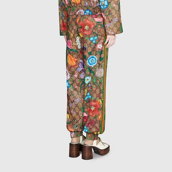 Gucci Flora Gg Supreme Pattern Track Pants