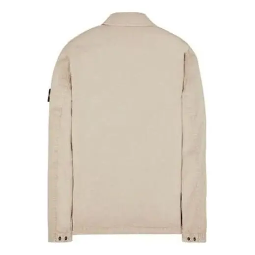 Stone Island Stretch Cotton Over Shirt - Beige