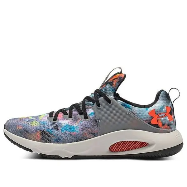 Under Armour Hovr Rise 3 Printed Athletic Shoes - Dark Gray