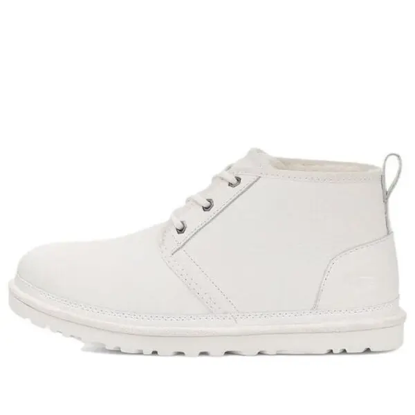 UGG Neumel Leather Lace-up Ankle Boots - White