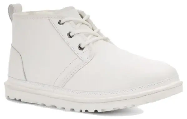 UGG Neumel Leather Lace-up Ankle Boots - White