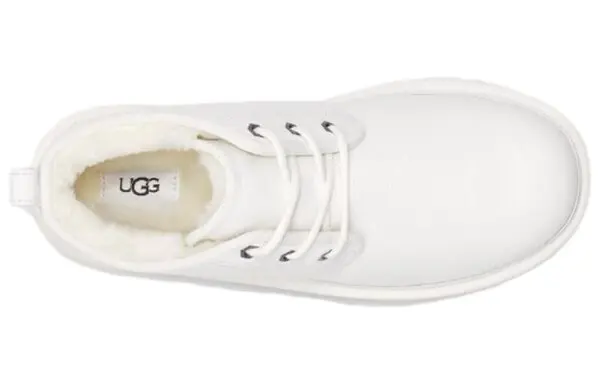 UGG Neumel Leather Lace-up Ankle Boots - White