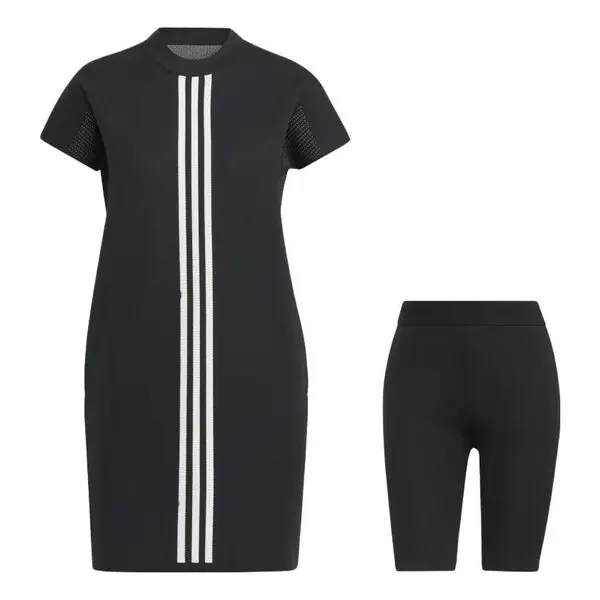 Adidas Primeknit Dress And Shorts Set - Black/white