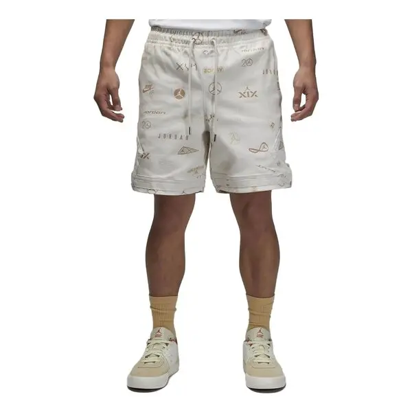 JORDAN Flight Heritage Printed Shorts - Beige