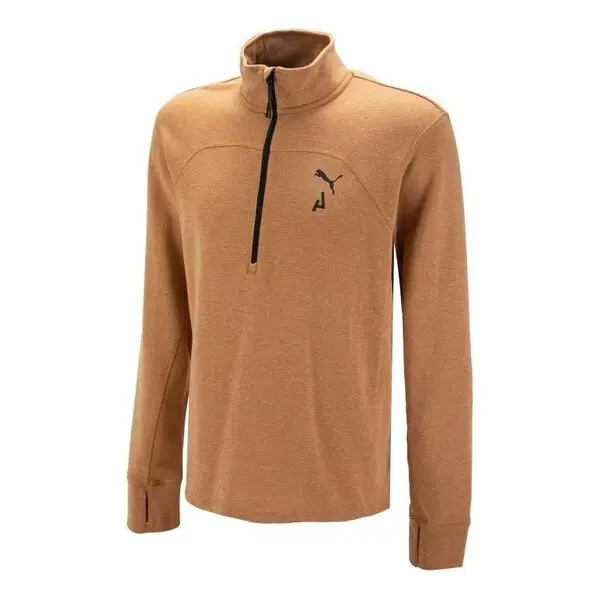 PUMA Seasons Half Zip Pullover - Brown/black