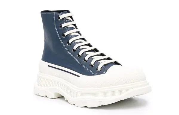 Alexander McQueen Tread Slick Lace Up Leather Boots