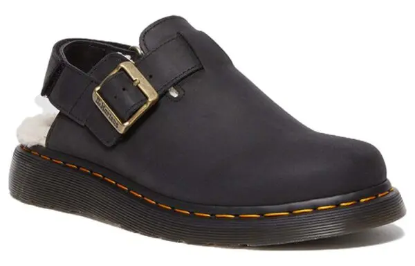 Dr. Martens Jorge Ii Faux Mules With Buckle Detailing - Black