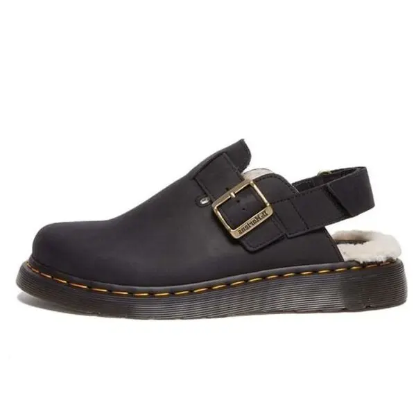 Dr. Martens Jorge Ii Faux Mules With Buckle Detailing - Black