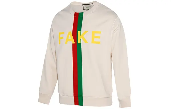 Gucci Fake Not" Printed Crewneck Sweater