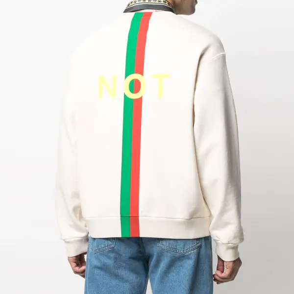Gucci Fake Not" Printed Crewneck Sweater
