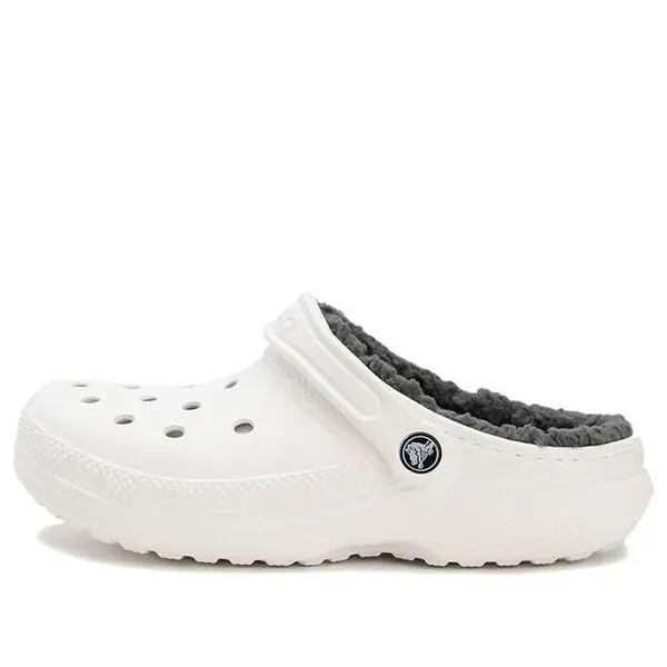 CROCS Classic Clog With Faux Fur Lining - White