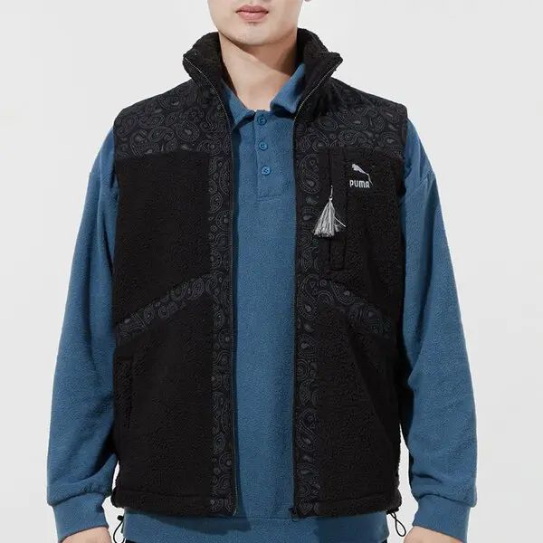 PUMA Paisley Woven Sherpa Vest