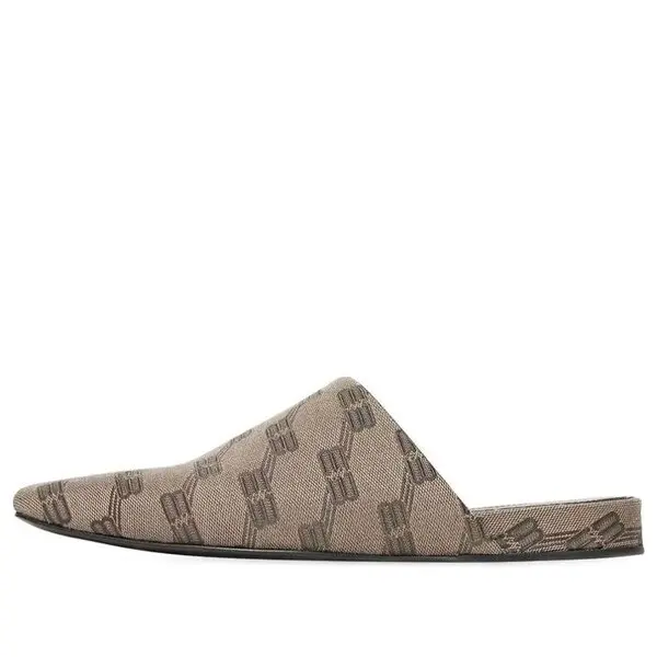 Balenciaga Bb Monogram Cosy Mules - Brown