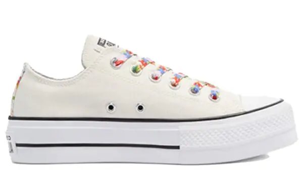 CONVERSE Chuck Taylor All Star Platform Low Floral Print Sneakers - White