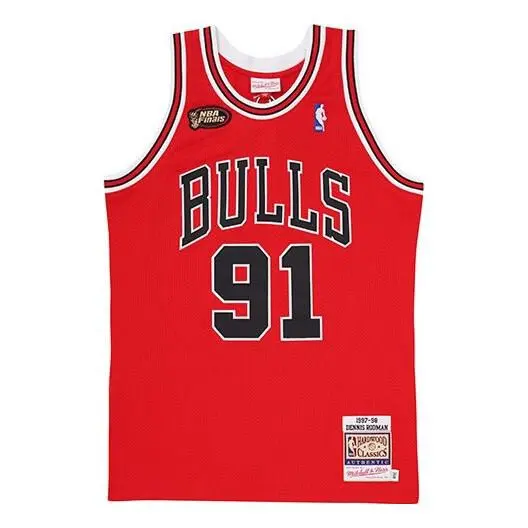 Mitchell & Ness Nba Authentic Dennis Rodman Chicago Bulls 1997-98 Road Jersey - None