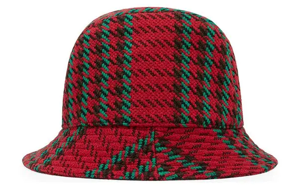 Gucci Houndstooth Wool Bucket Hat With Interlocking G