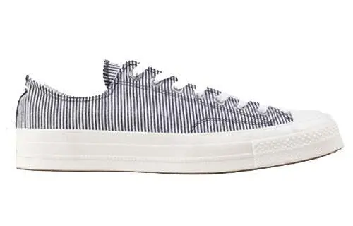 CONVERSE Chuck 70 Low Top Striped Chambray Sneakers - White