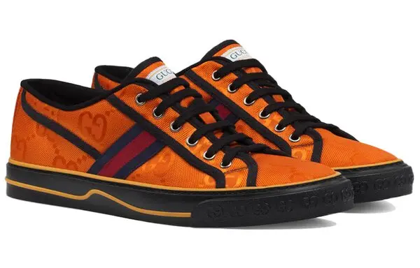 Gucci Tennis 1977 Off The Grid Low Top Sneakers - Orange