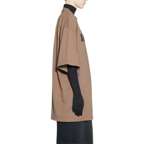 Balenciaga Boxy Fit T-shirt - Tan