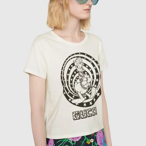 Gucci X Disney Donald Duck Printed Short-sleeved Top