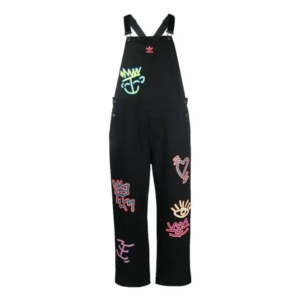 Adidas Love Unites Graphic Overalls - Black