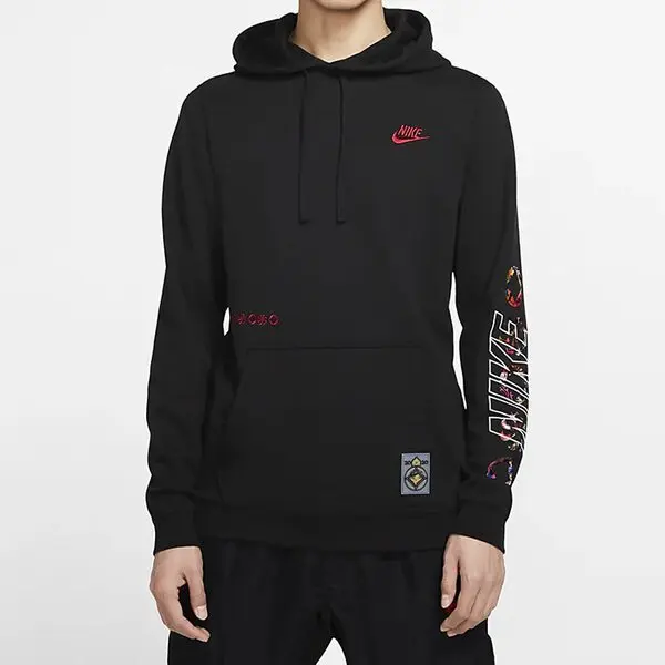 Nike Club Printed Pullover Hoodie