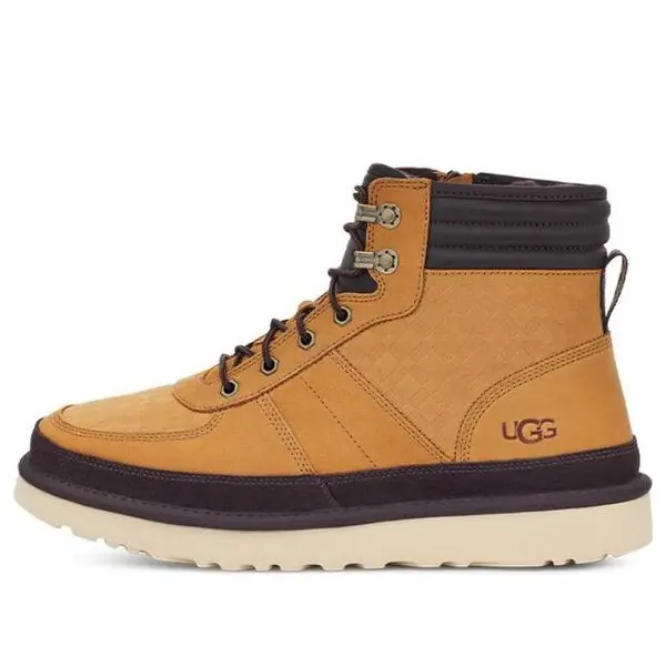UGG Highland Lace-up Round Toe Boots - Brown