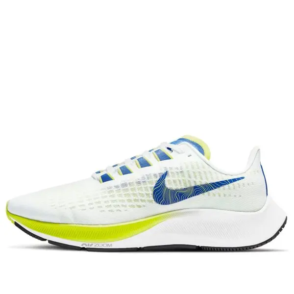 Nike Zoom Pegasus 37 Athletic Sneakers - White/blue/green