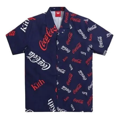 Kith X Coca Cola Printed Camp Collar Shirt - Navy