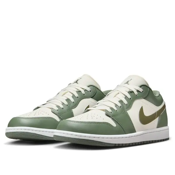 JORDAN 1 Low Vintage Lichen Sneakers - White/green