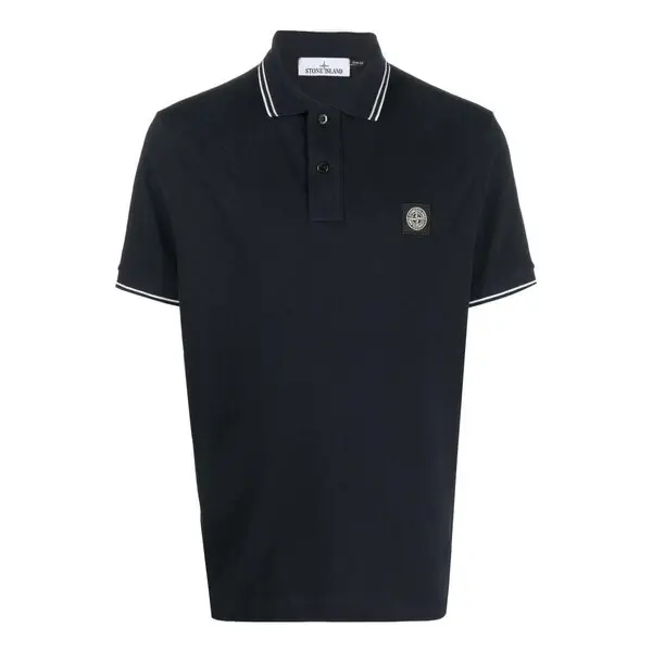 Stone Island Patch Polo Shirt - Navy