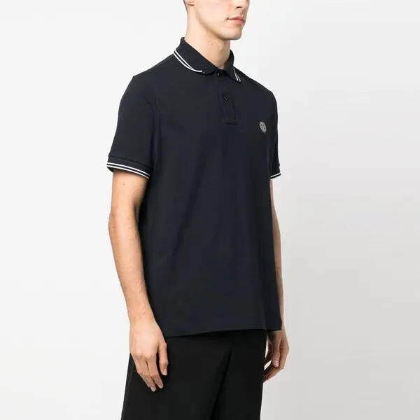 Stone Island Patch Polo Shirt - Navy