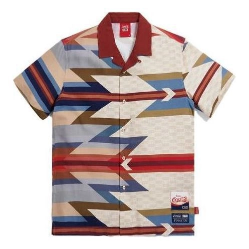 Kith X Coca-cola X Pendleton Camp Collar Shirt 'maroon Multi - Multi-color