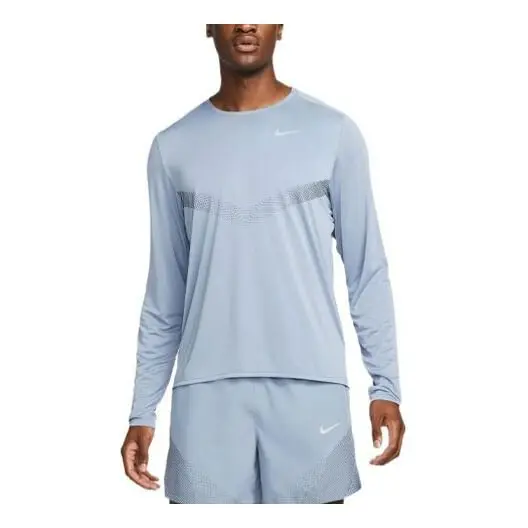 Nike Dri-fit Long Sleeve Performance T-shirt - Blue