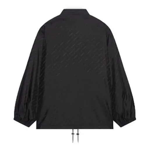 Balenciaga Allover Logo Rain Jacket - Black