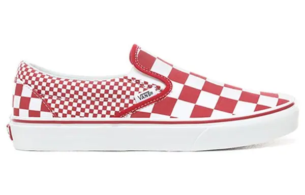 VANS Classic Slip-on Checked Sneakers - Red