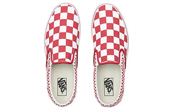 VANS Classic Slip-on Checked Sneakers - Red
